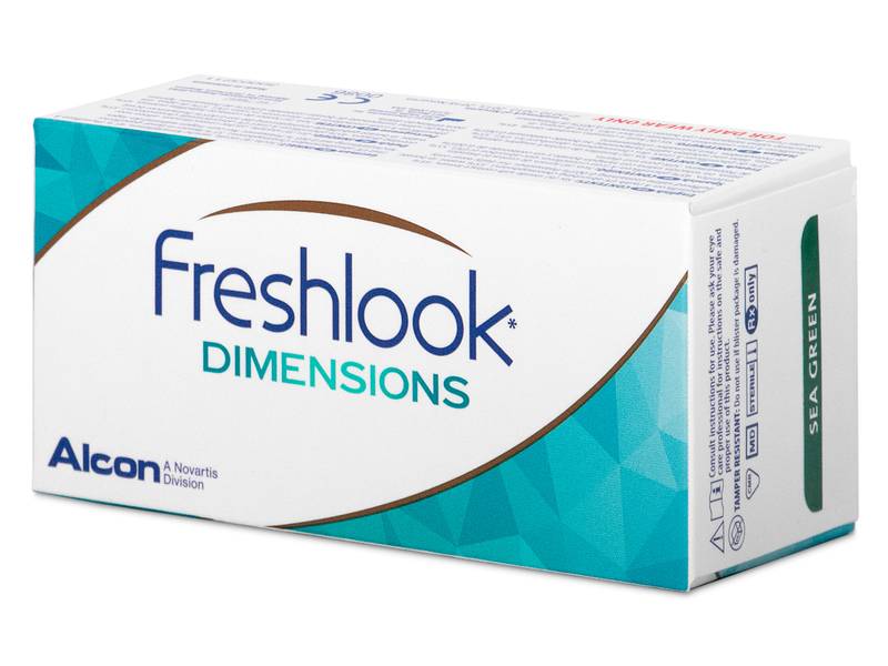 Carribean Aqua contact lenses - FreshLook Dimensions - Power (6 monthly ...